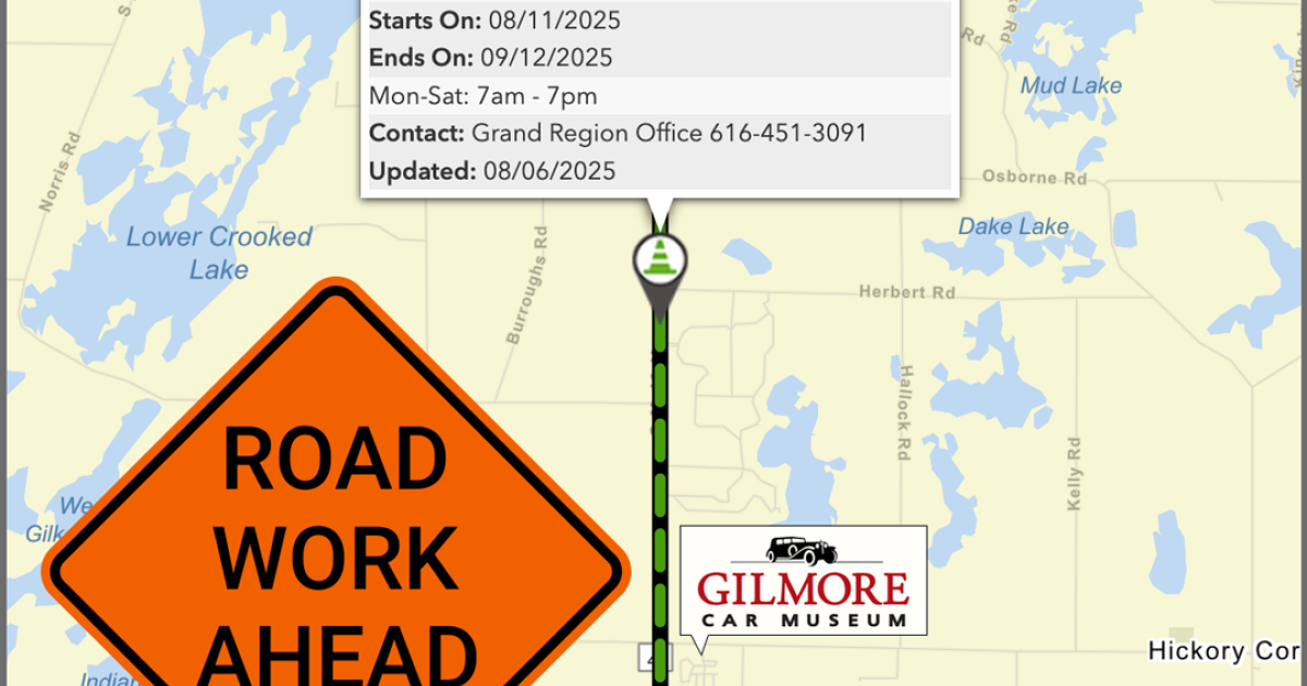 Road Construction Alert | Gilmore Car Museum