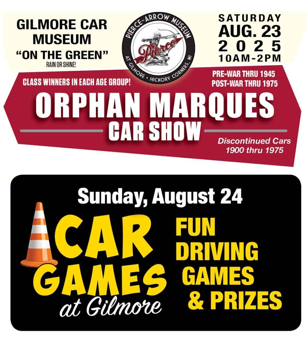 Gilmore Car Museum | Pre-75 Orphan Marques Car Show & Car Games